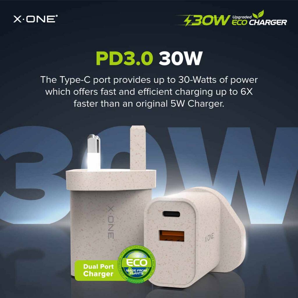 X.One 30W Eco Charger Duo PD3.0/QC 4+ Fast Charger | X.One Malaysia ...